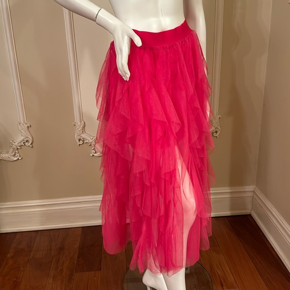 Sincerly Jules | Skirts | Sincerely Jules Pink Tulle Layered Ruffled ...